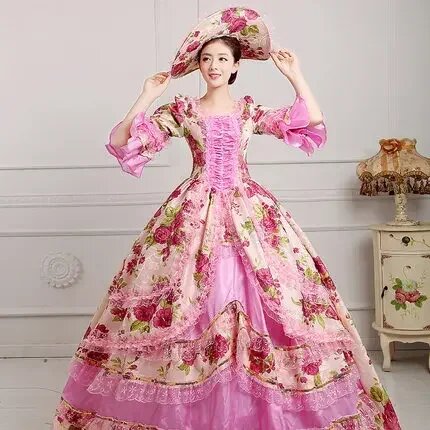 Викторианское бальное платье H NM261 Розовый, XXL, Pink