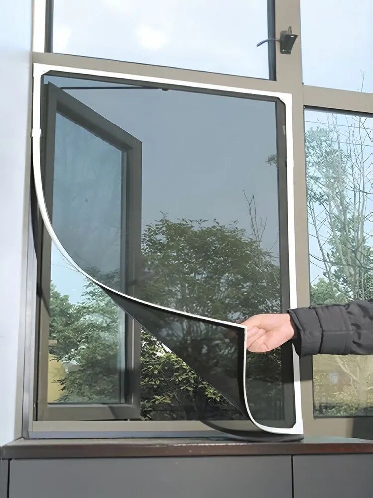 SELIVO Сетка для окон, регулируемая магнитная с фиберглассовым покрытием