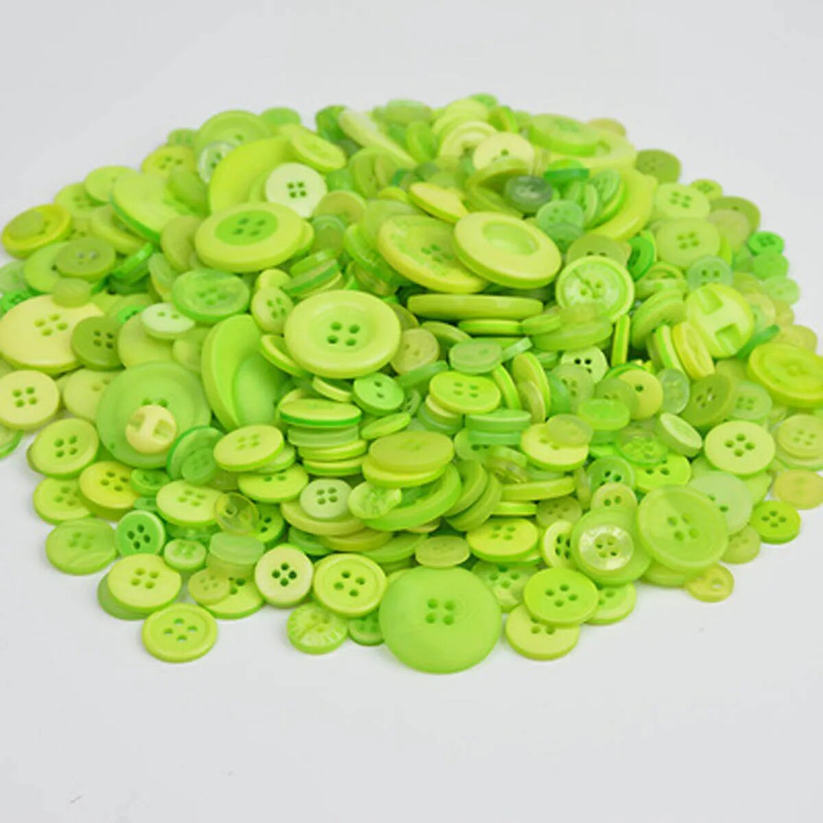 Пуговицы зеленые полимерные, 50-100 шт, Fruit Green