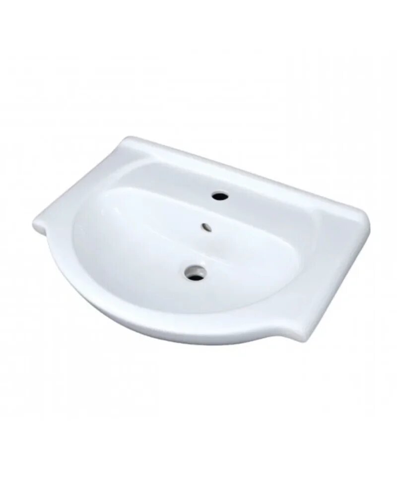 Мебельная раковина DIWO Дмитров 60 накладная, фаянсовая, белая, раковина для ванной