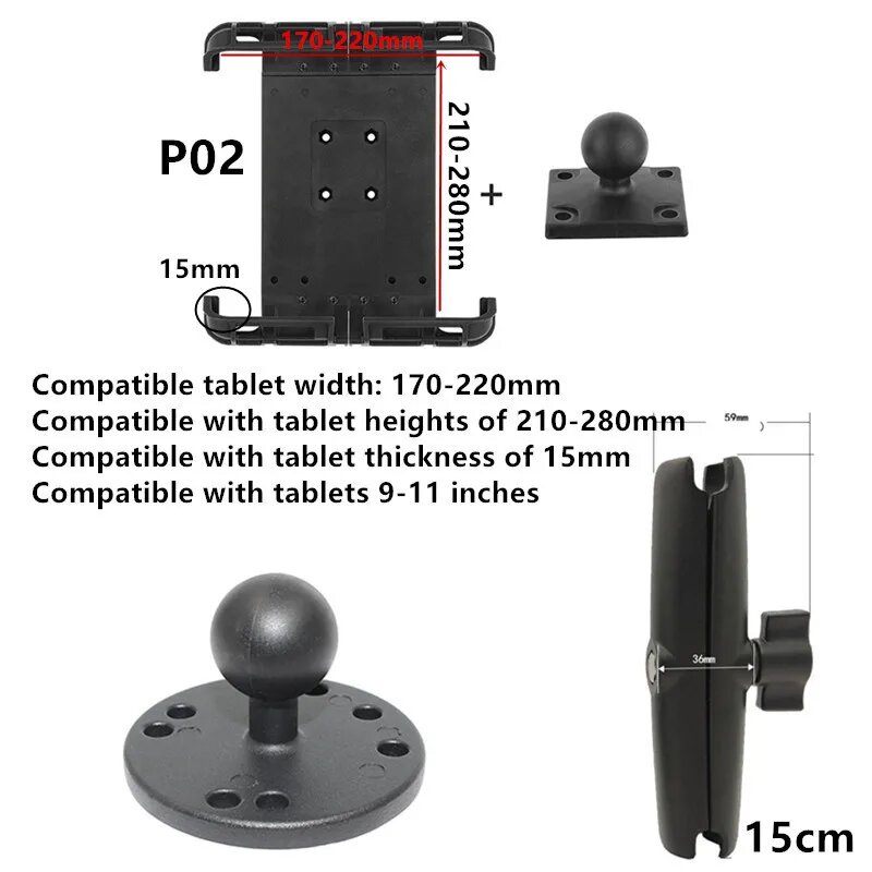Крепление для планшета 9-11 дюймов AMPS 15cm arm kit