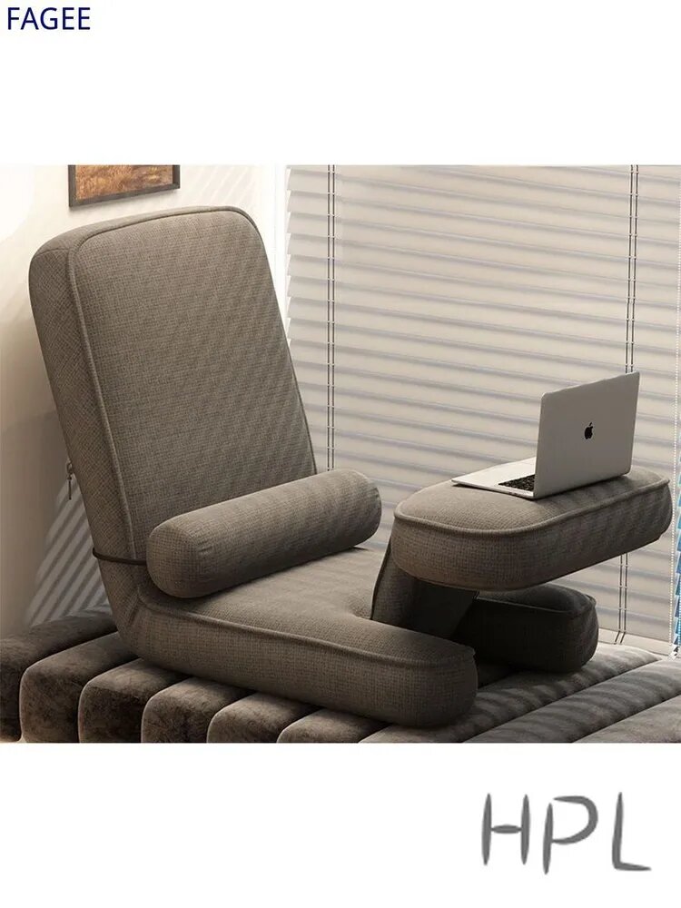 Складной стул MАO серый для дома, регулировка по высоте, текстиль, ширина 50 см, Китай