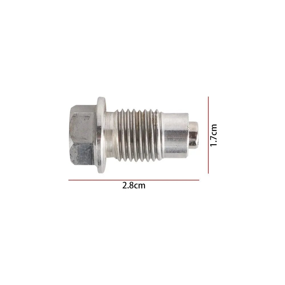 Пробка сливная M12x1.25, нержавеющая сталь, серебристая