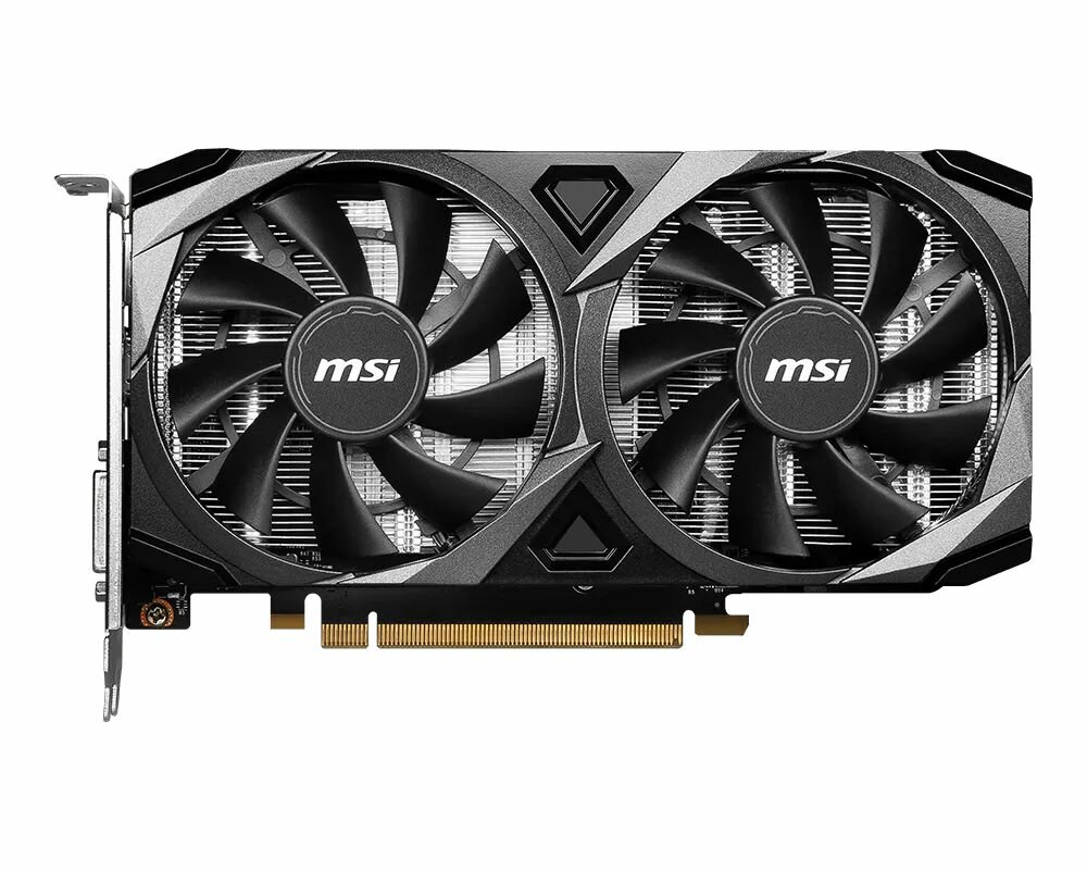 MSI Видеокарта GeForce RTX 3050 VENTUS 2X XS 8ГБ GDDR6 1807 МГц 128 бит Display Port х 1, HDMI х 1, DVI х 1 (RTX 3050 VENTUS 2X XS 8G OC)MicroStar Видеокарта MSI RTX 3050 VENTUS 2X XS 8G OC