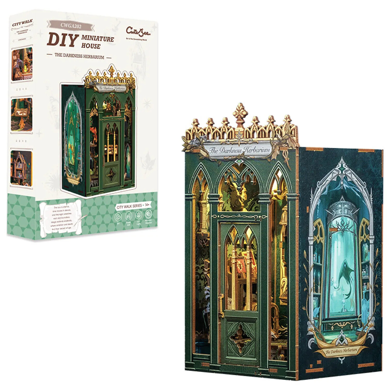 Конструктор сборный интерьерный СuteBee Тёмный Гербарий, 98 деталей