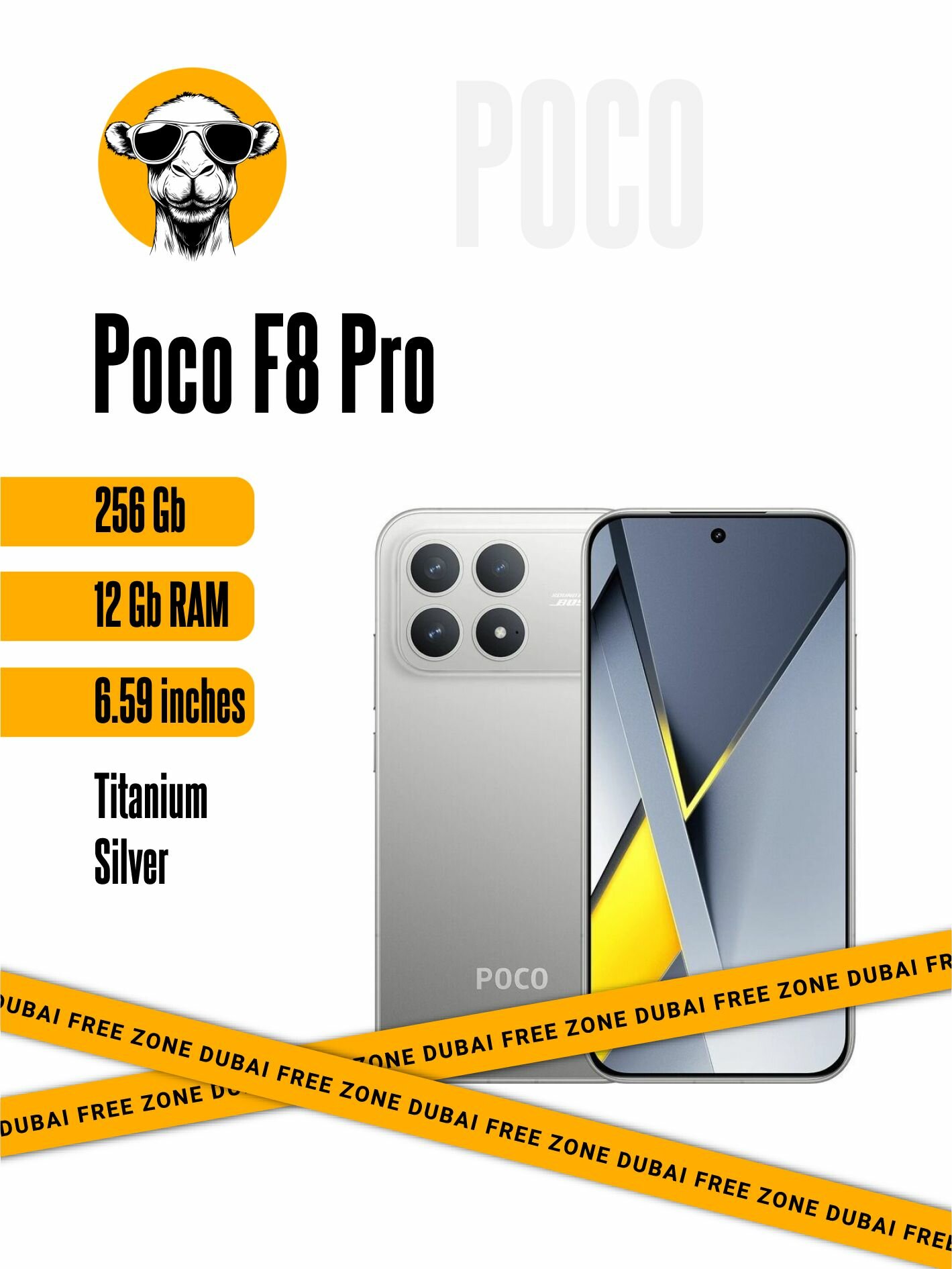 Смартфон Poco F8 Pro 12/256Gb Titanium Silver