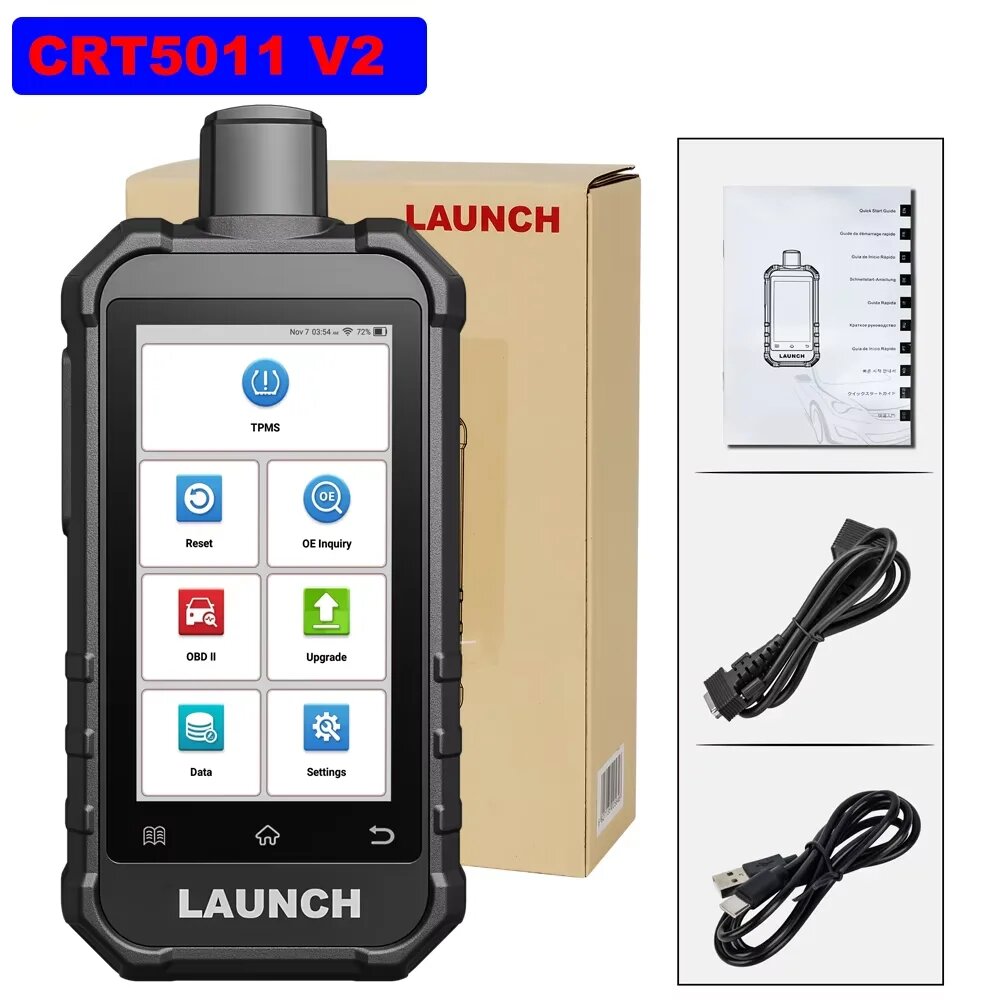 LAUNCH CRT5011 V2 TPMS Инструмент с 4 датчиками 315/433 МГц