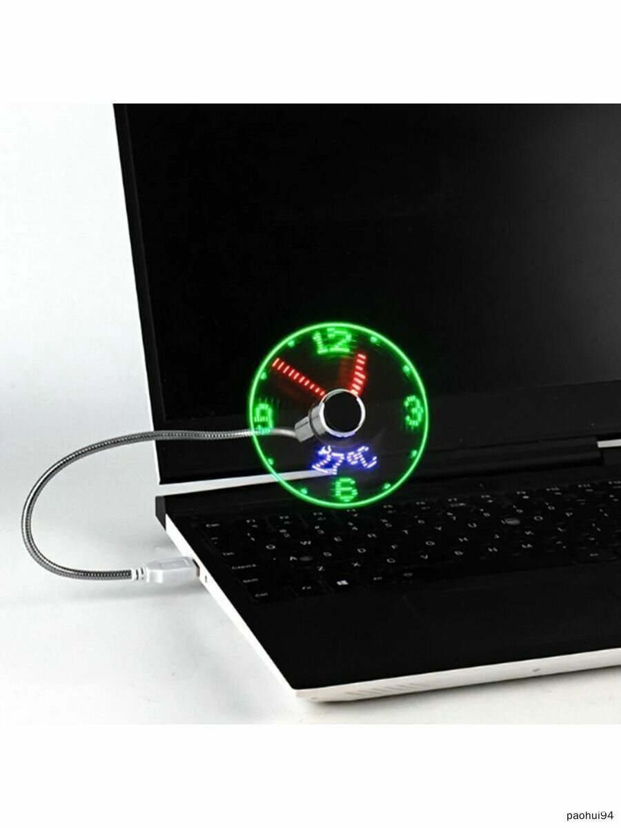 Голографический вентилятор Голограмма Часы Термометр