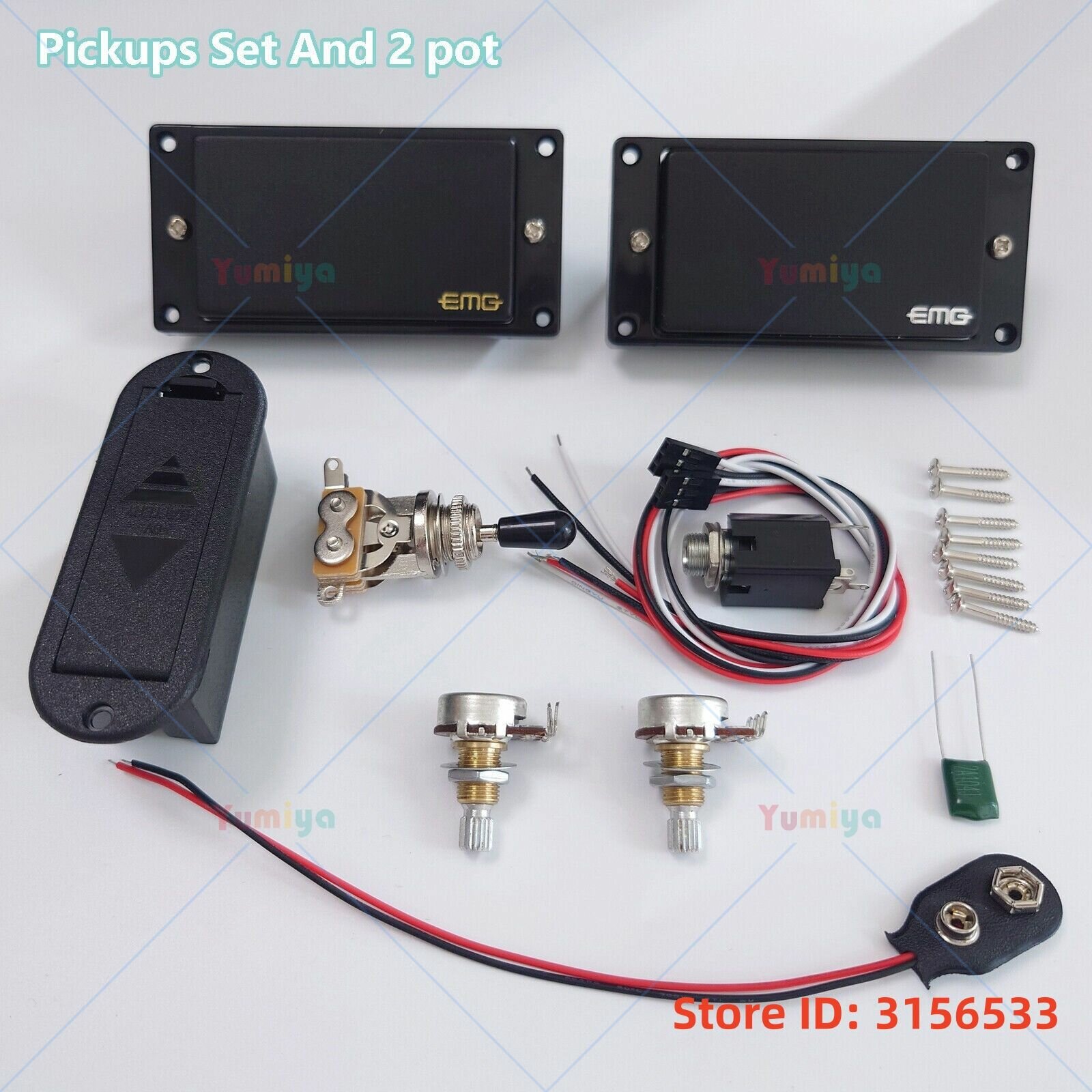 Звукосниматели для электрогитары EMG Активный звукосниматель Humbucker Активный источник питания от батареи 9 В Аксессуары для гитары