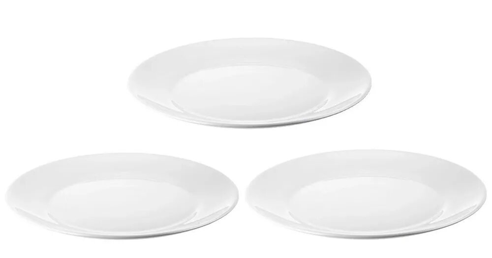 IKEA Тарелка "OFTAST Serisi" 19 см 3 шт белый