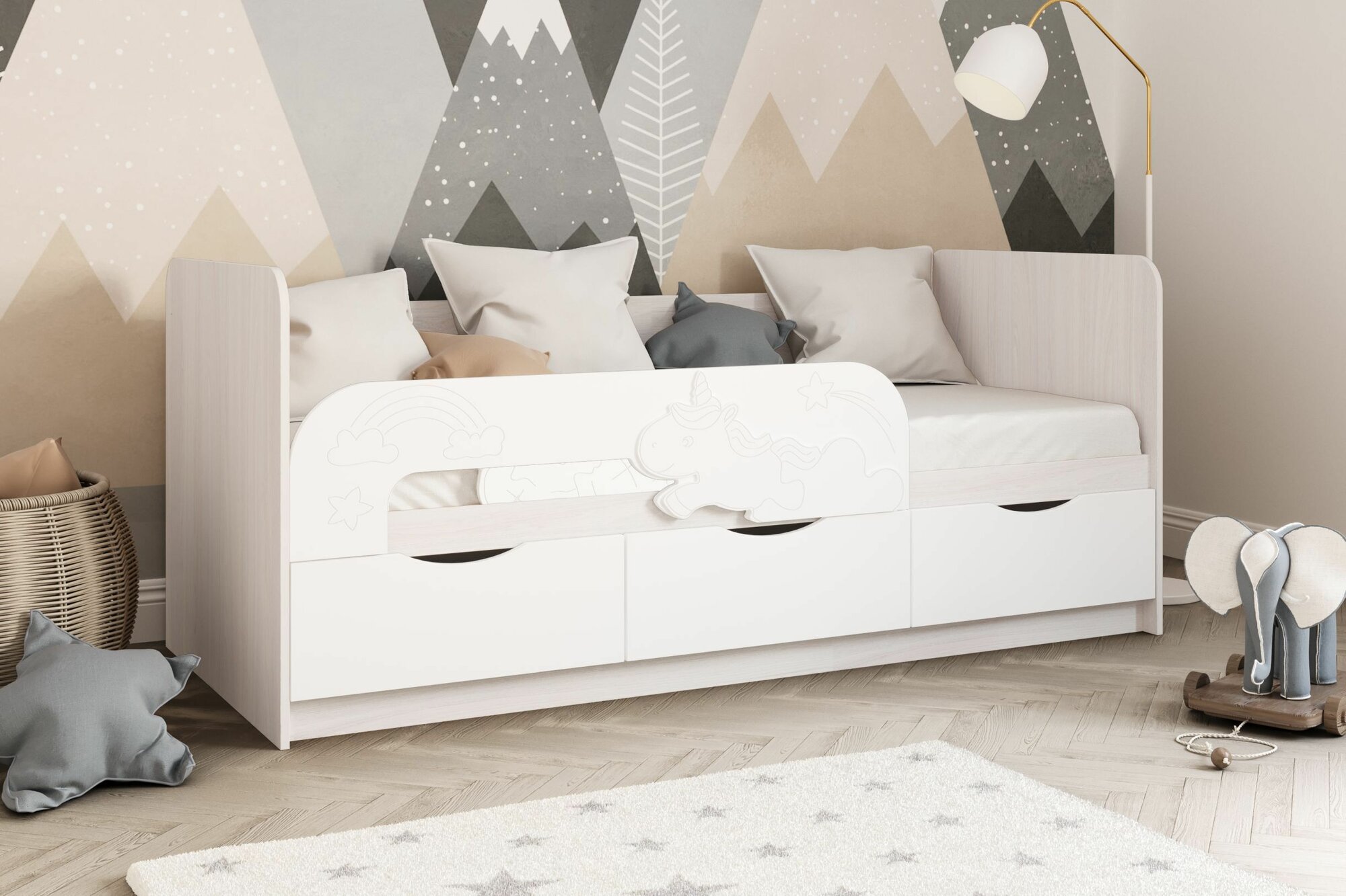 Детская кровать 1832 Единорог