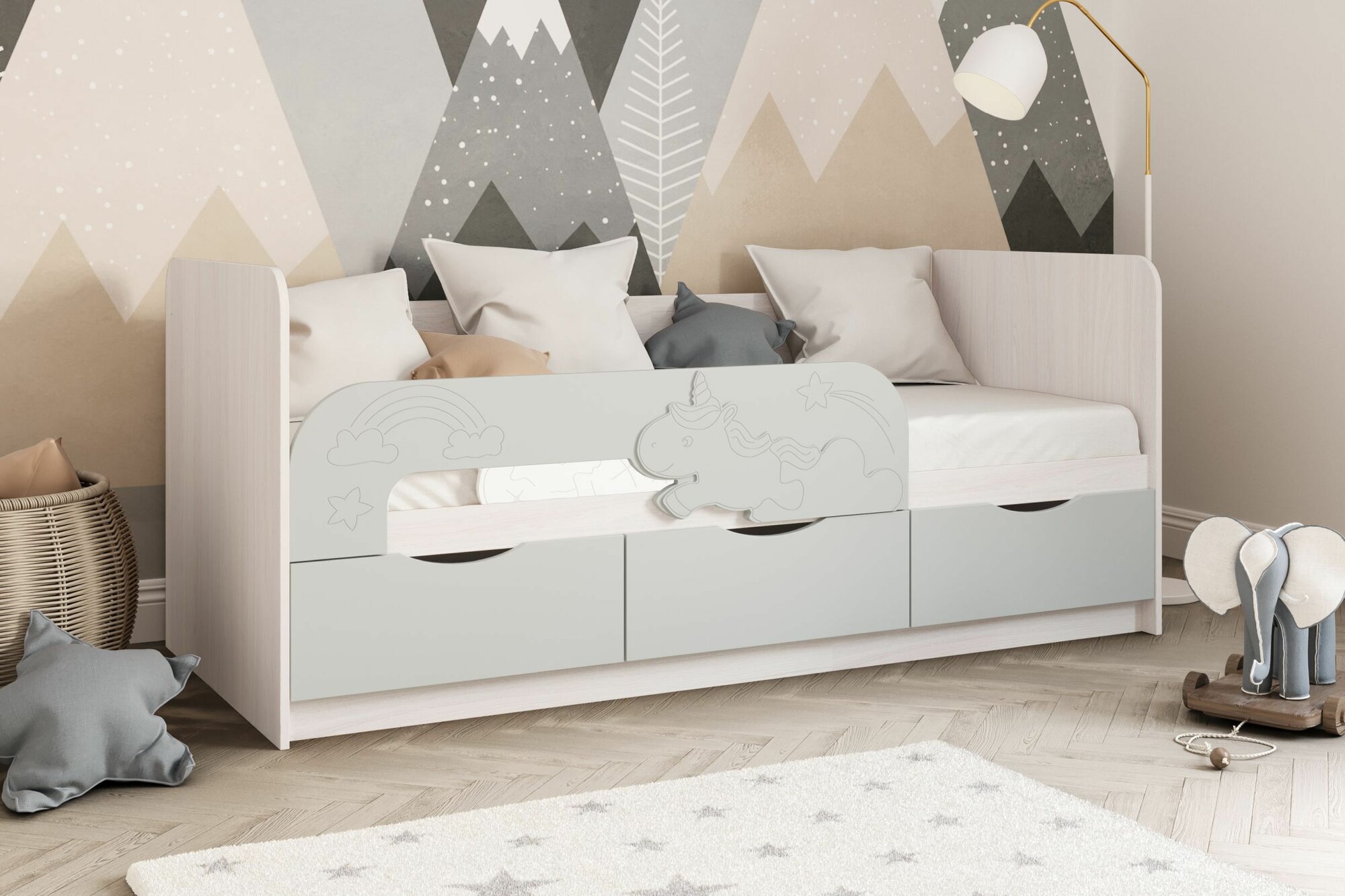 Детская кровать 1832 Единорог