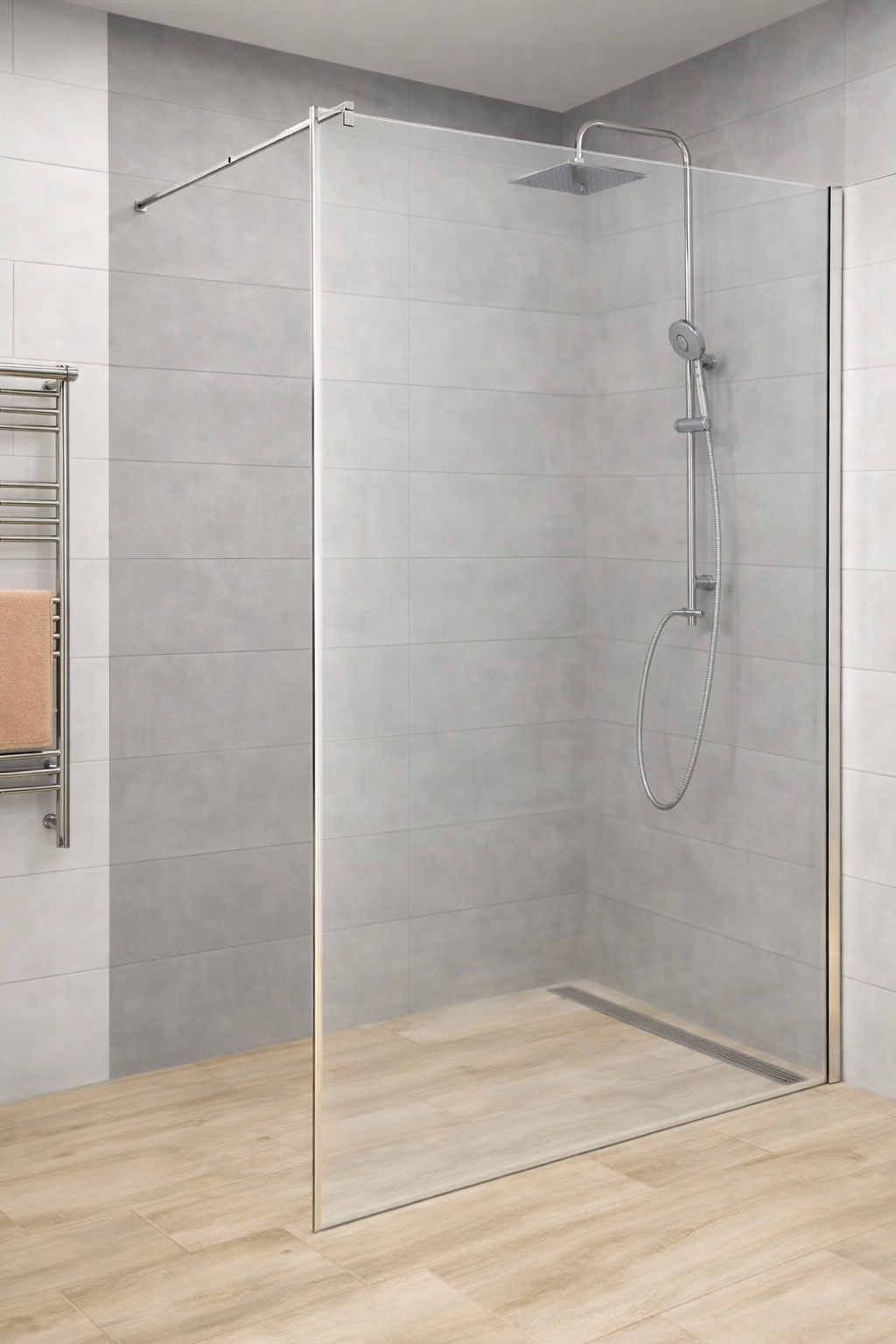 Душевая перегородка Deto без дверей и поддона 120х205х100 см, MC100