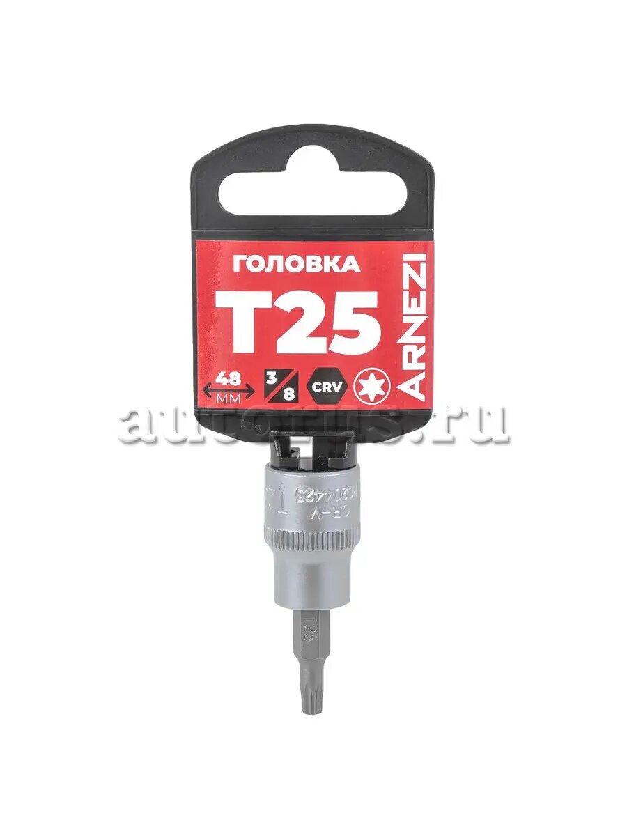Головка 3/8" со вставкой TORX T25, L=48 мм на холдере Arnezi