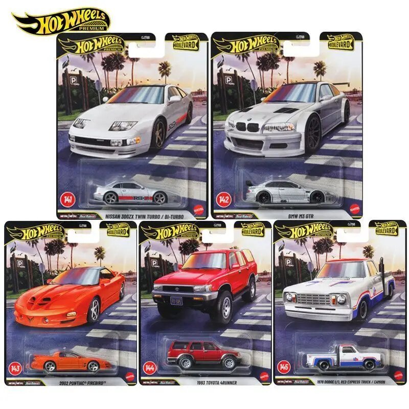 Hot Wheels Boulevard Nissan 300zx BMW M3 Toyota 4Runner Dodge Truck Pontiac Firebird модель 5pcs
