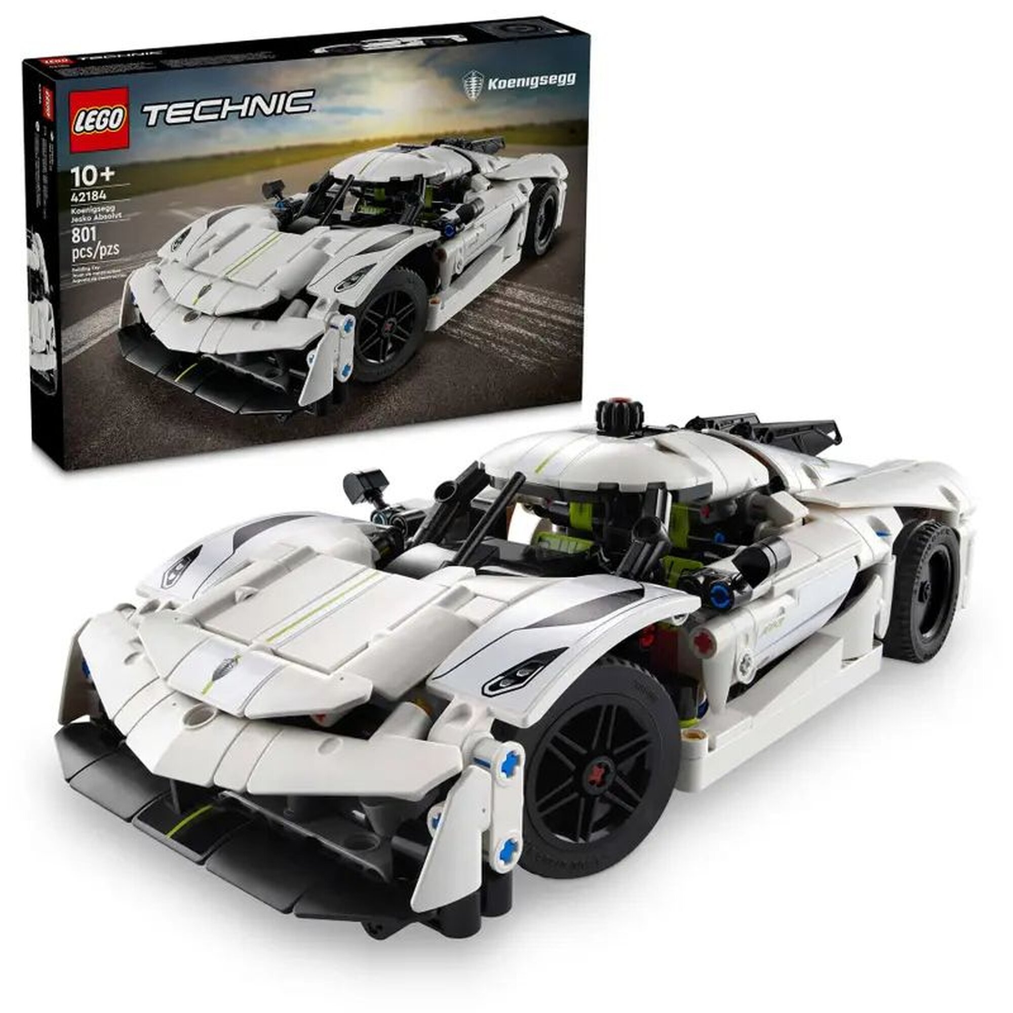 Конструктор LEGO Technic - Белый гиперкар Koenigsegg Jesko Absolut, 801 эл. - Лего Техник 42184