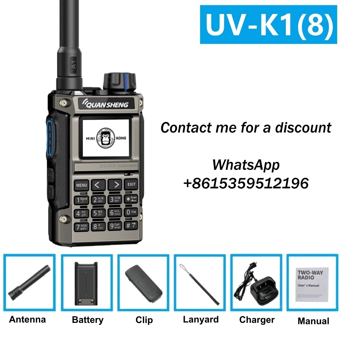 Рация Quansheng UV-K1(8) Standard, EU