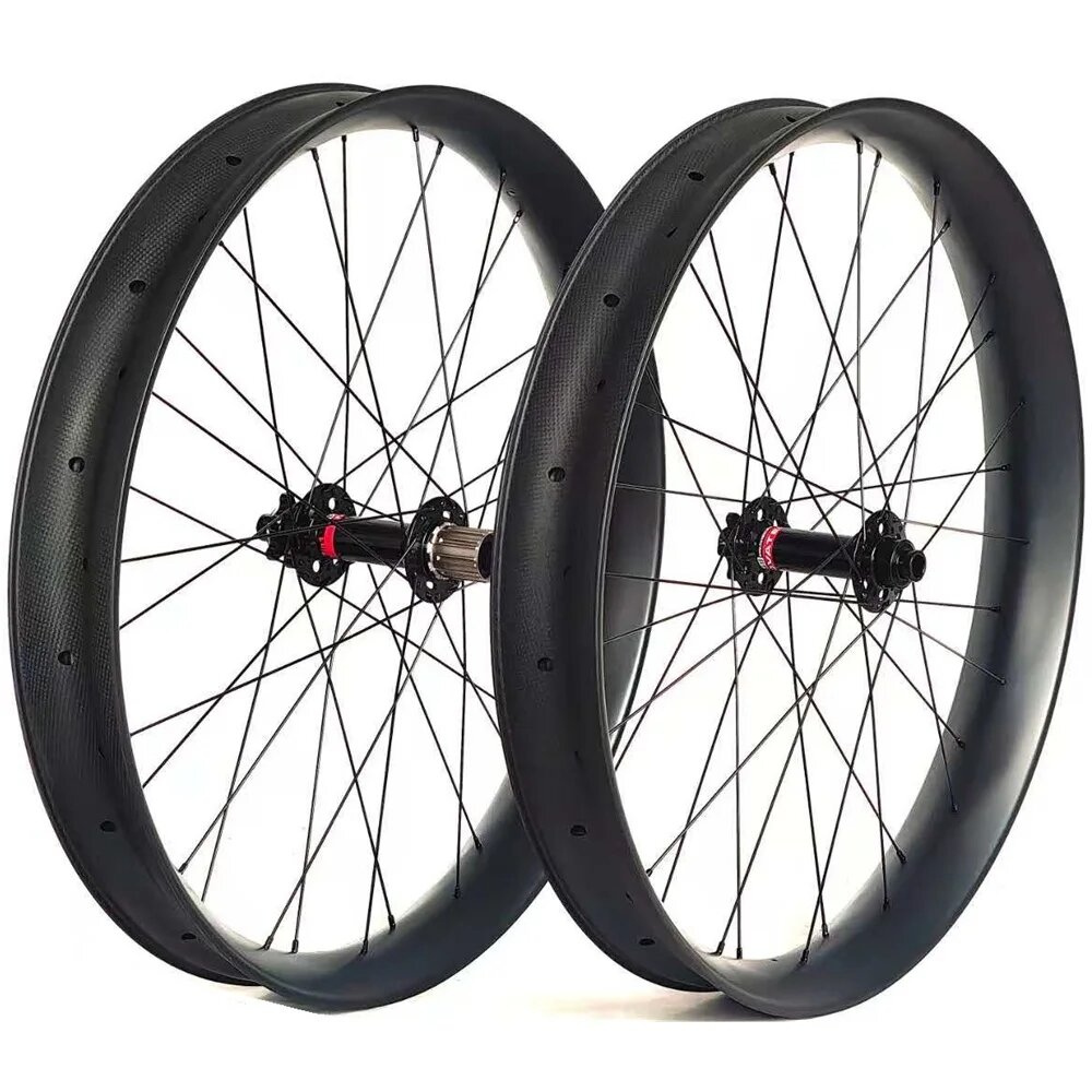 Карбоновые колеса для велоспорта 26 дюймов 90 мм UD, Glossy, SHIMANO HG, Front 15x150mm N-hub