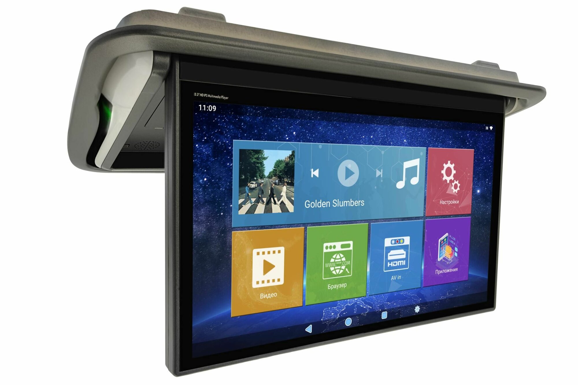Монитор потолочный WM MR-1 13,3" на базе Android с монтажной платформой (серый)
