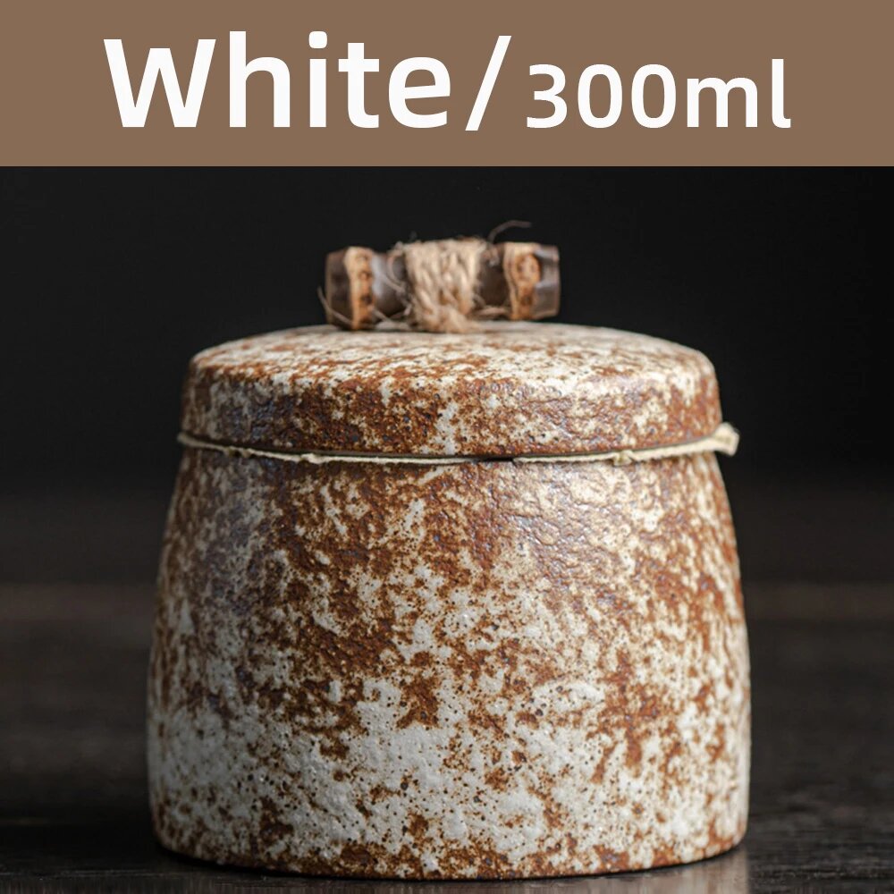 Керамическая банка для чая White 300мл