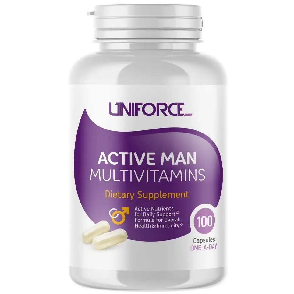 Комплекс мультивитаминный для мужчин Active Man Multivitamins, 100 капсул