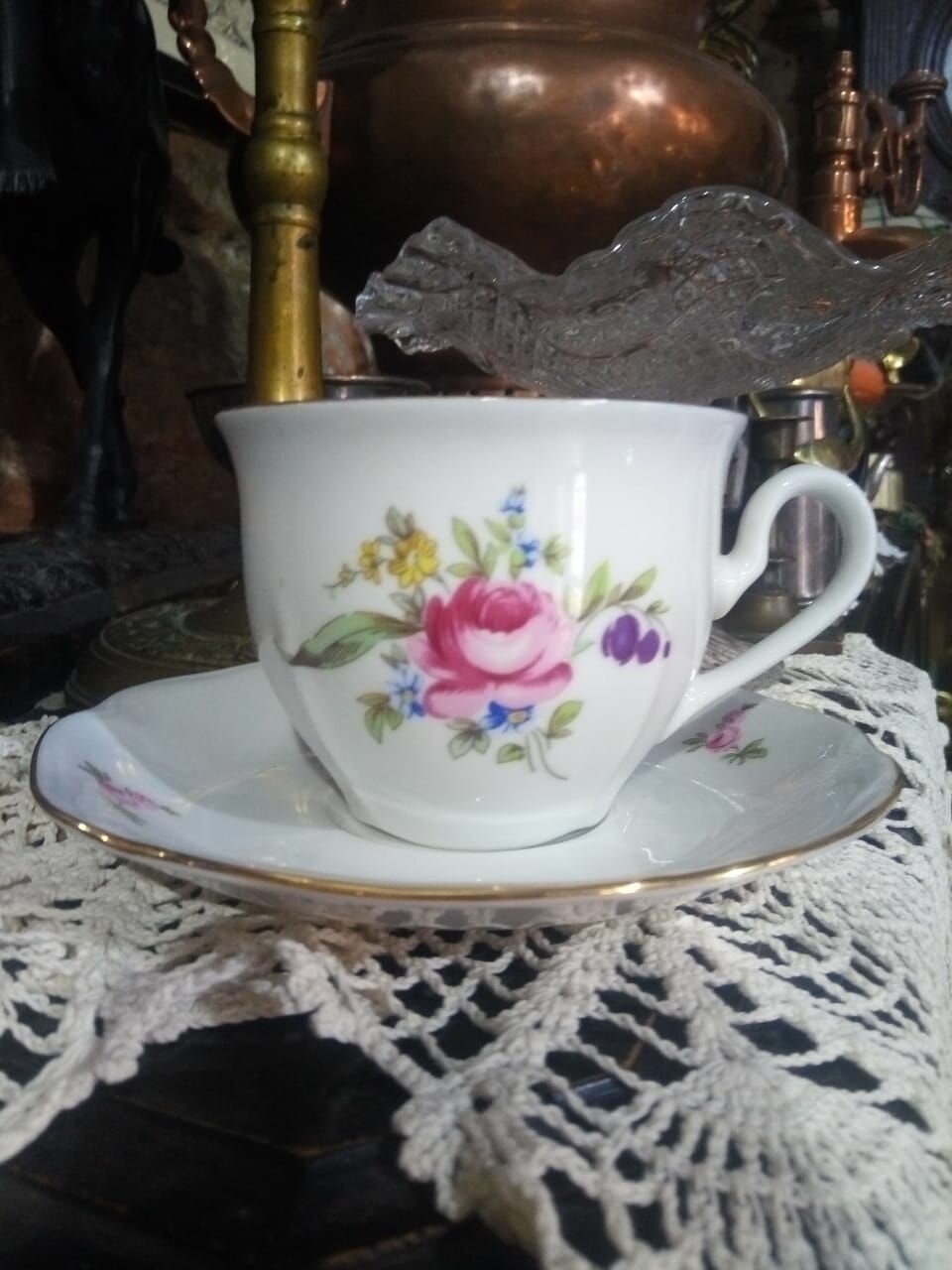 Чайная пара Bernadotte "Мейсенский букет" / "Мейсенский цветок", 2 предмета на 1 персону