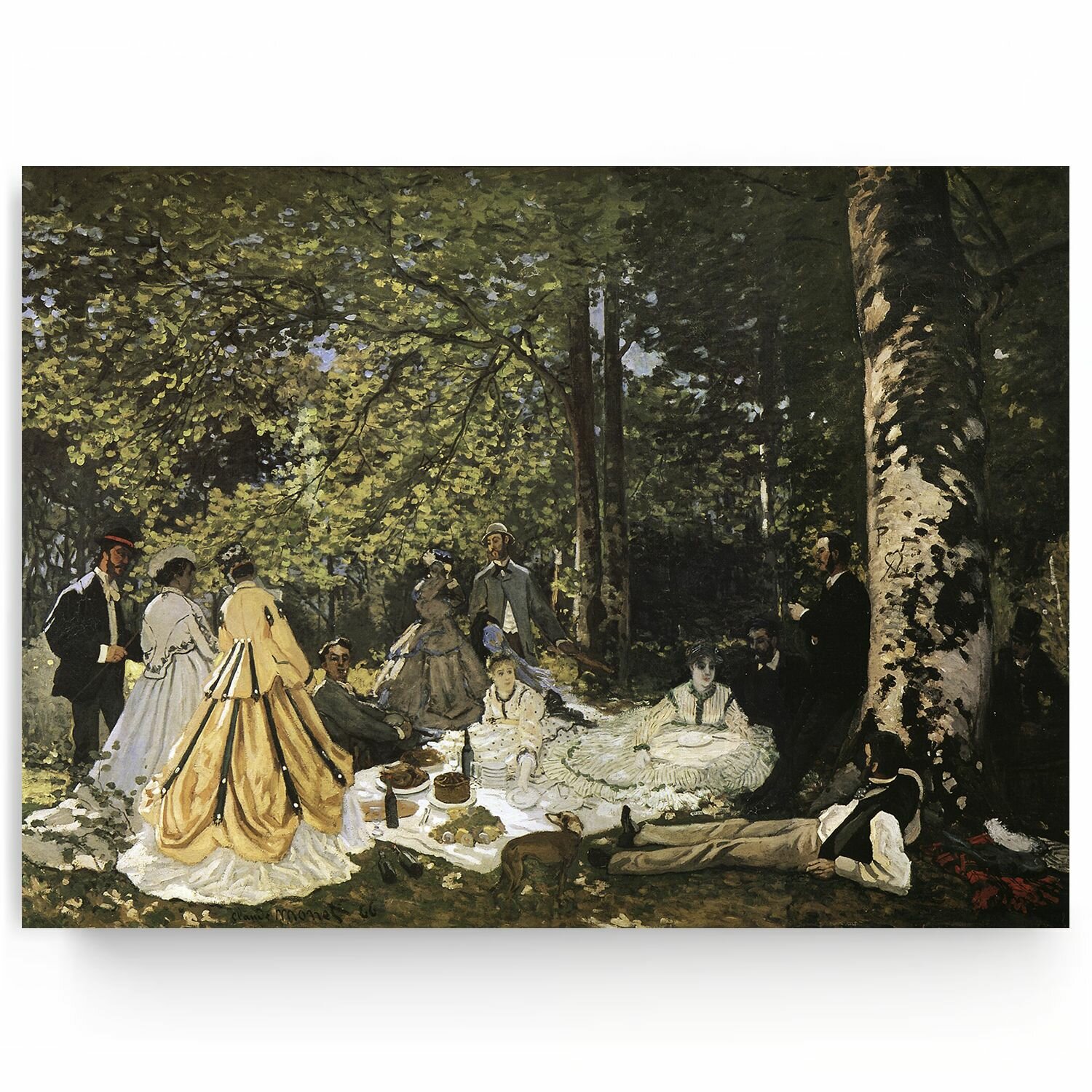 Картина на холсте «Клод Моне, Завтрак на траве» для камерной стены, 30×40 см
