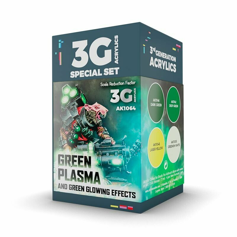 Набор красок AK Interactive Green Plasma and Glowing Effect Set