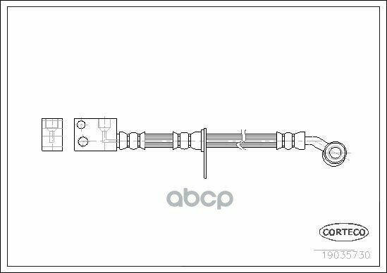 Шланг тормозной передн лев HONDA: CIVIC VIII 06-12 Corteco арт. 19035730