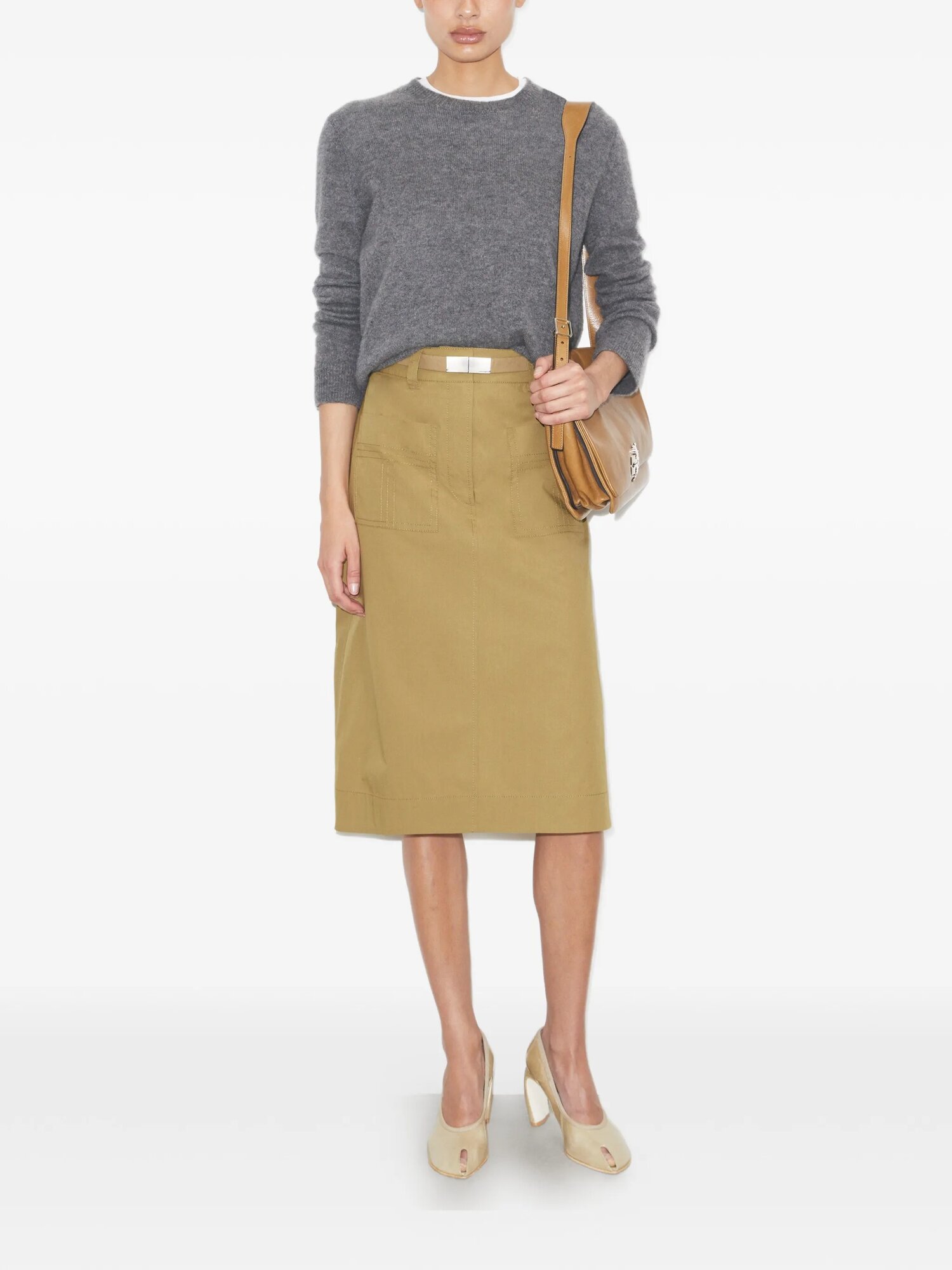 Юбка Tory Burch Cotton camp skirt, размер 10, разноцветный — фото 1