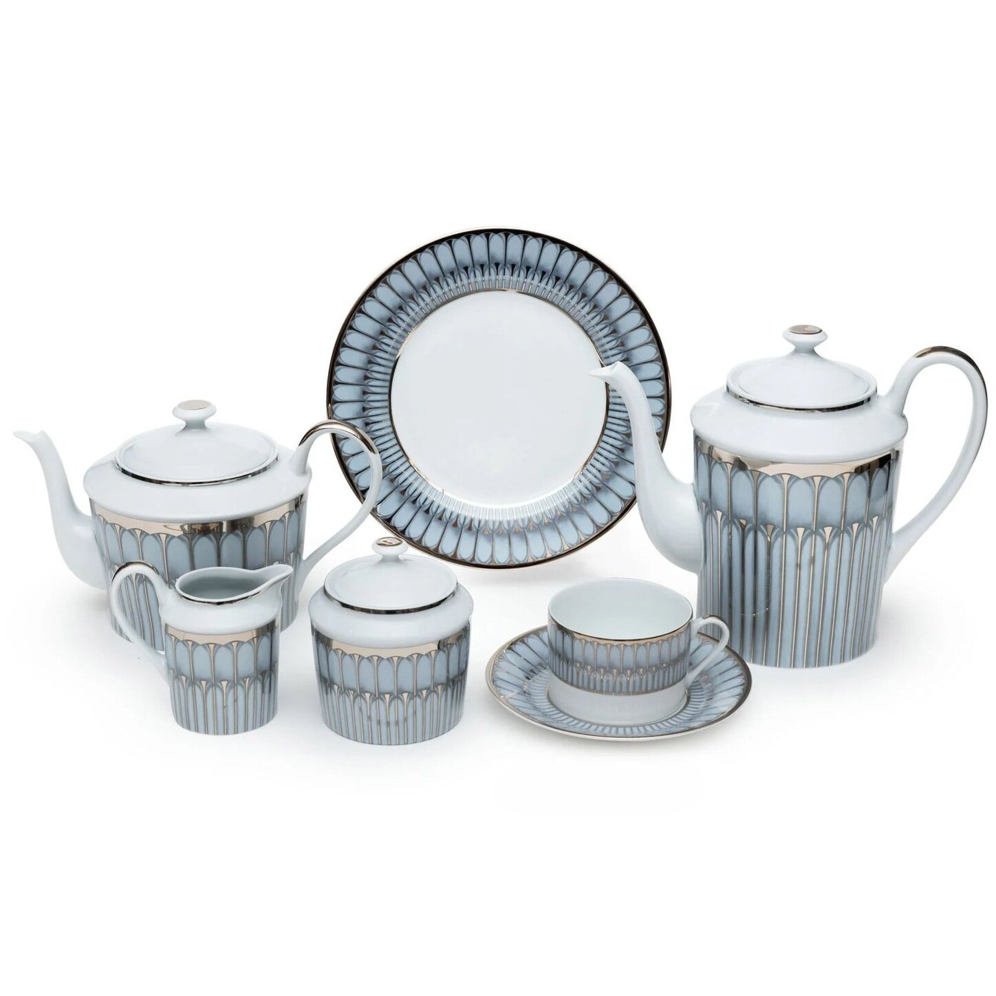 Чайный сервиз Deshoulières Arcades Gris Platine Service à thé Arcades-TS