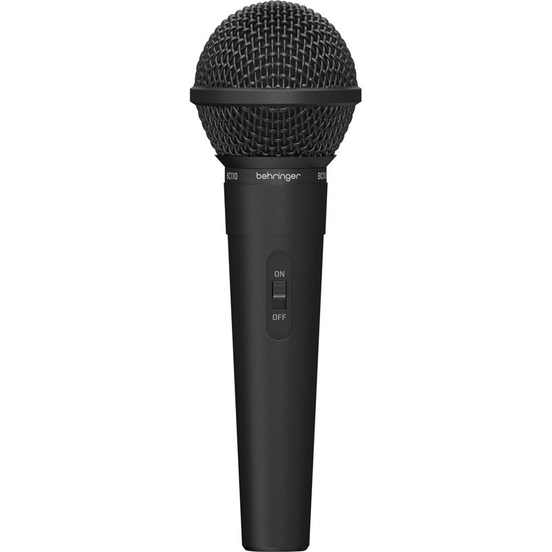 Микрофон Behringer BC110, вокальн, динамич, выключ, TS 6,3 мм, кабель 3 м