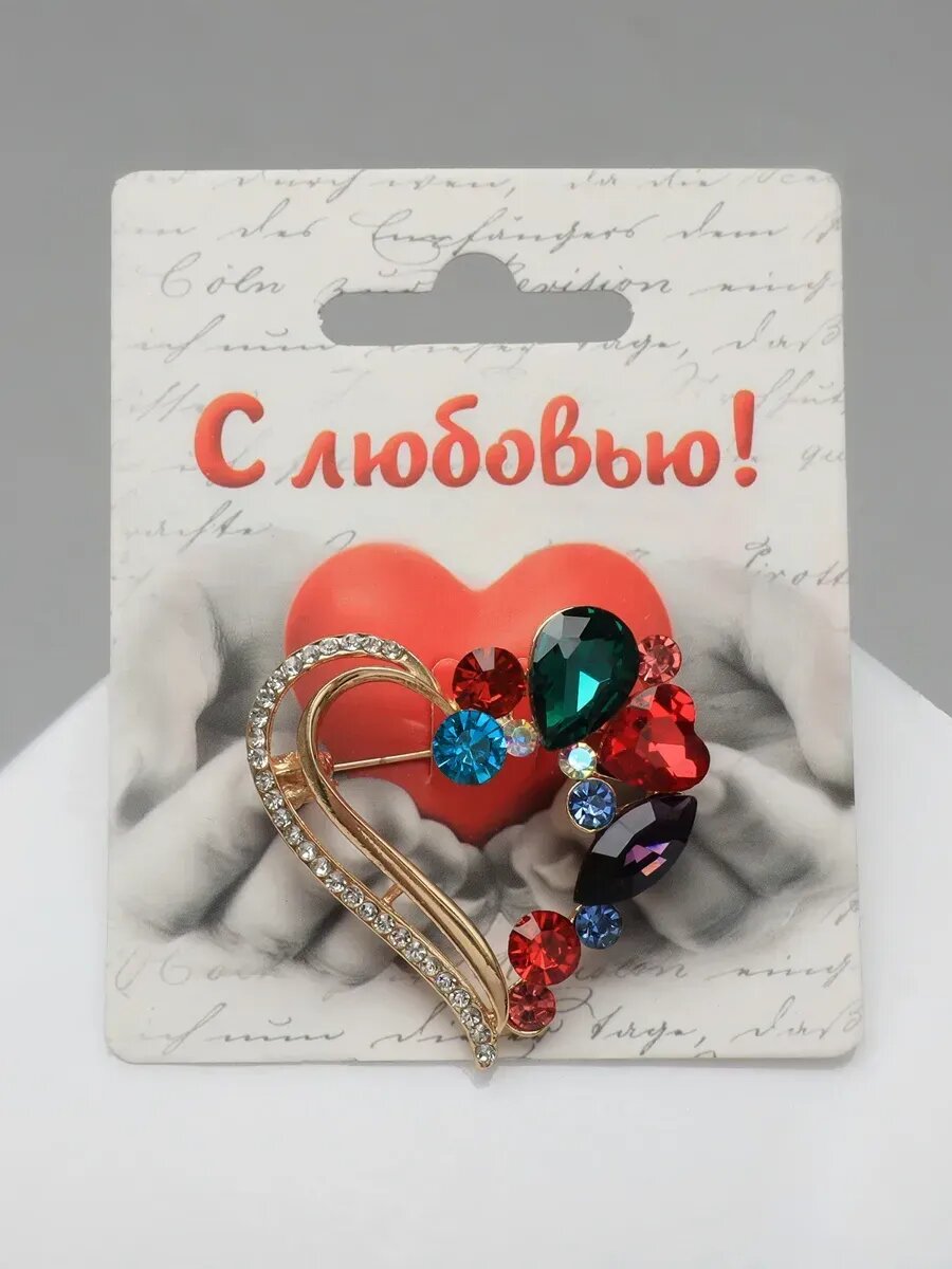 Брошь, стразы