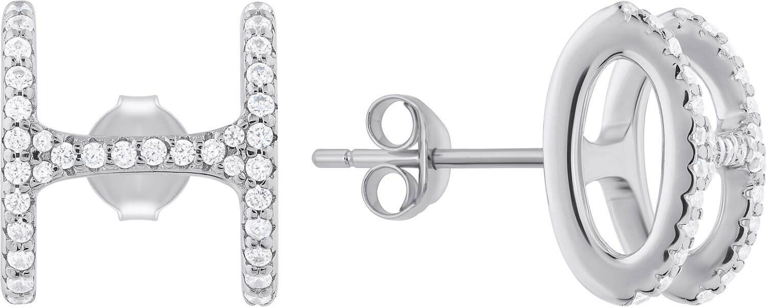 Серьги Alissa, серебро, 925 проба, родирование, фианит