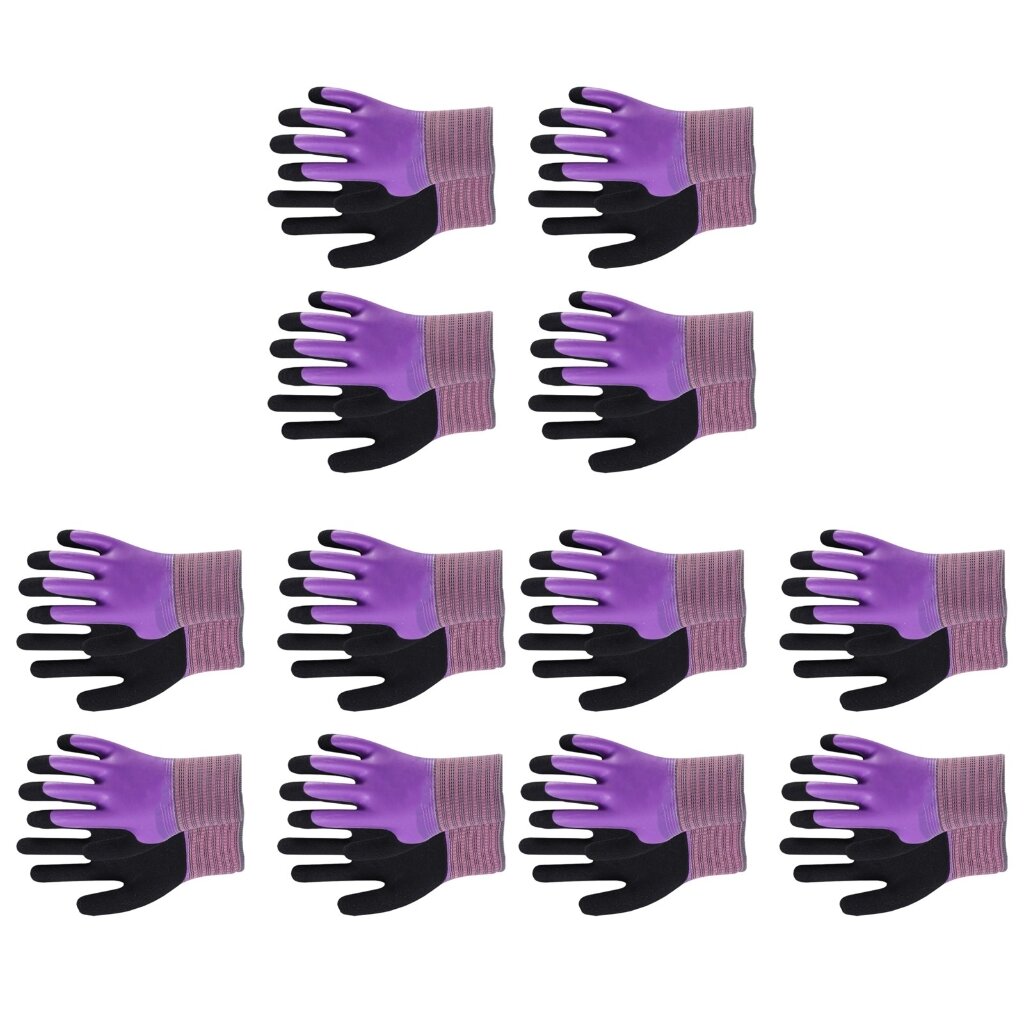 Перчатки с двойным латексным покрытием, защищающие от проколов, для садоводства и рыбалки