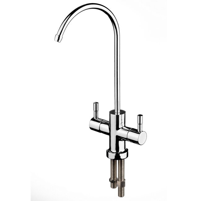 Кран Гейзер №11, двухвентильный, латунь, никель-хром, для чистой воды