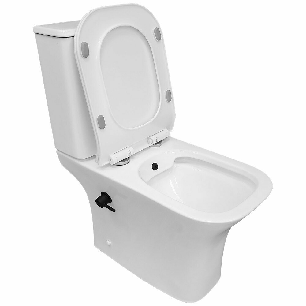 Унитаз Bloomix Elegant 1215SB bidet black безободковый с функцией биде и смесителем