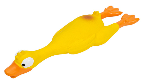 Игрушка для собак Zoo One / Зоо Ван Утка большая L-428 с пищалкой, латексная, 24см / зоотовары для животных