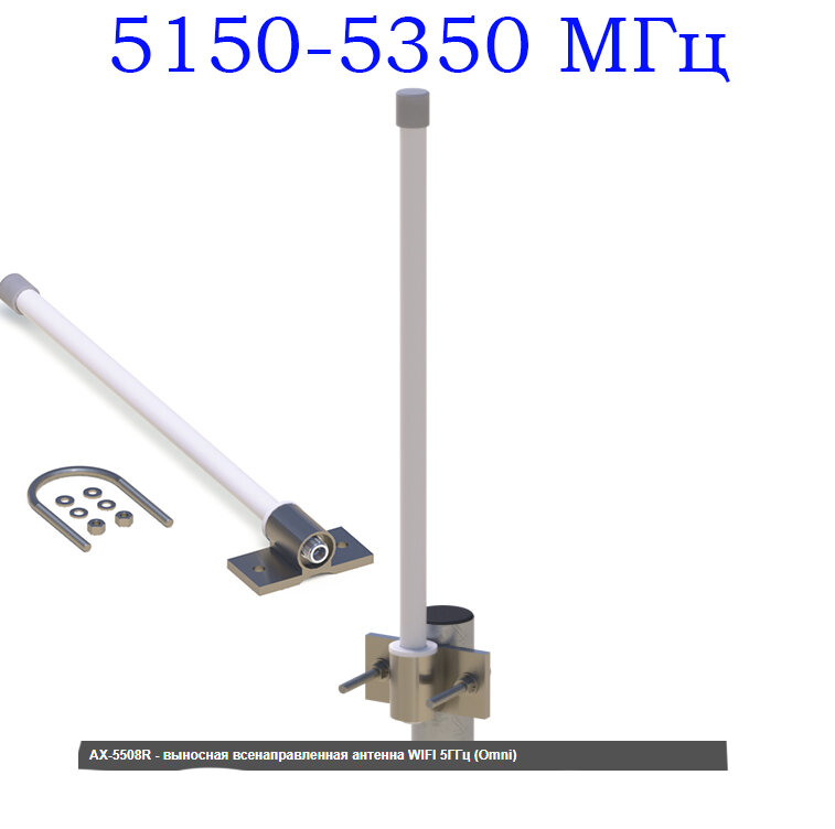 AX-5508R - выносная всенаправленная антенна WIFI 5ГГц (Omni) поддиапазон 5150-5350 МГц версия F1