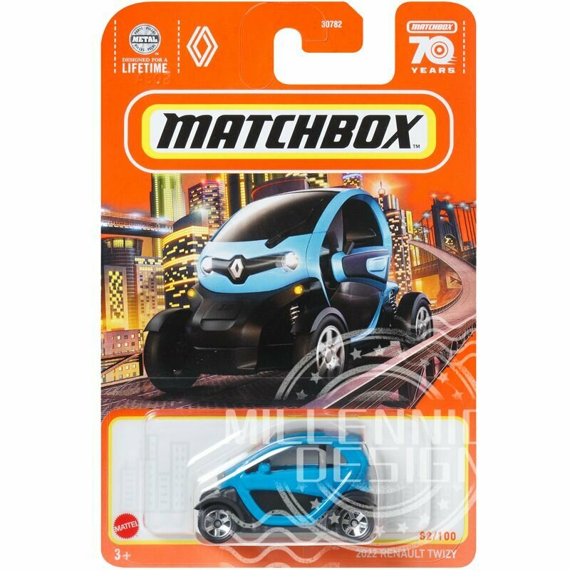 Mattel Matchbox Модель автомобиля из сплава 1:64, Новая модель 2025 года, Серия 25K(K82-Рено синий)