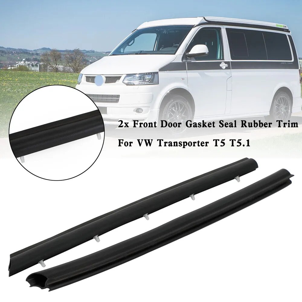 Уплотнитель автомобильный резиновый для передней двери VW Transporter T5 T5.1, 2 шт.