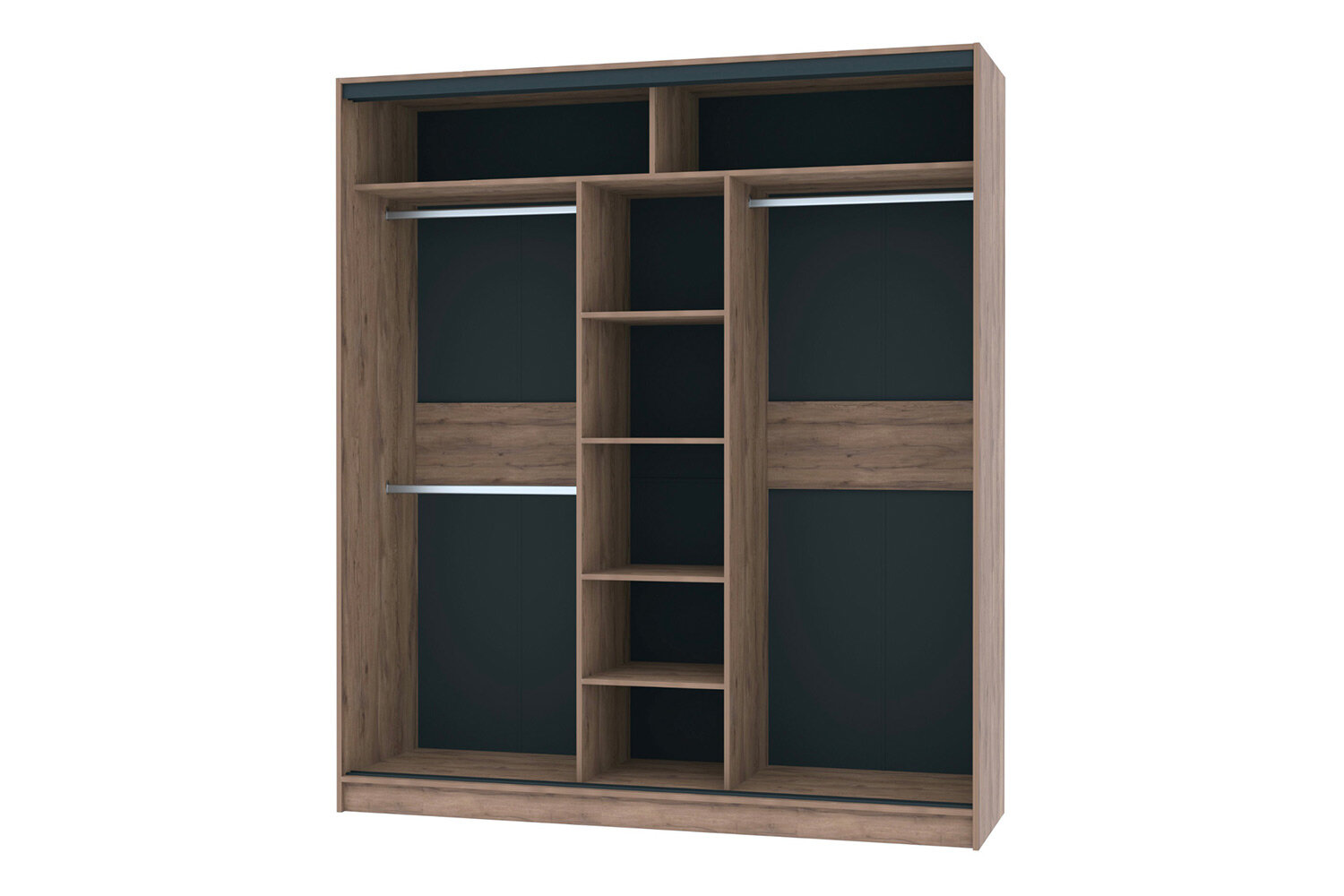 Шкаф-купе Hoff Home, 200х229,5х59,5 см, для одежды, ЛДСП, цвет дуб табачный Craft — фото 1