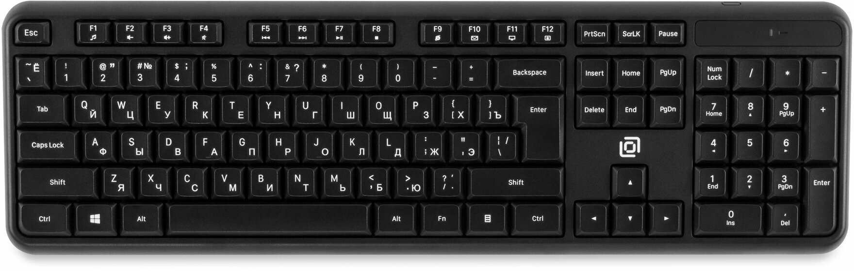 Клавиатура беспроводная Oklick K888W черный USB Multimedia (2066181)