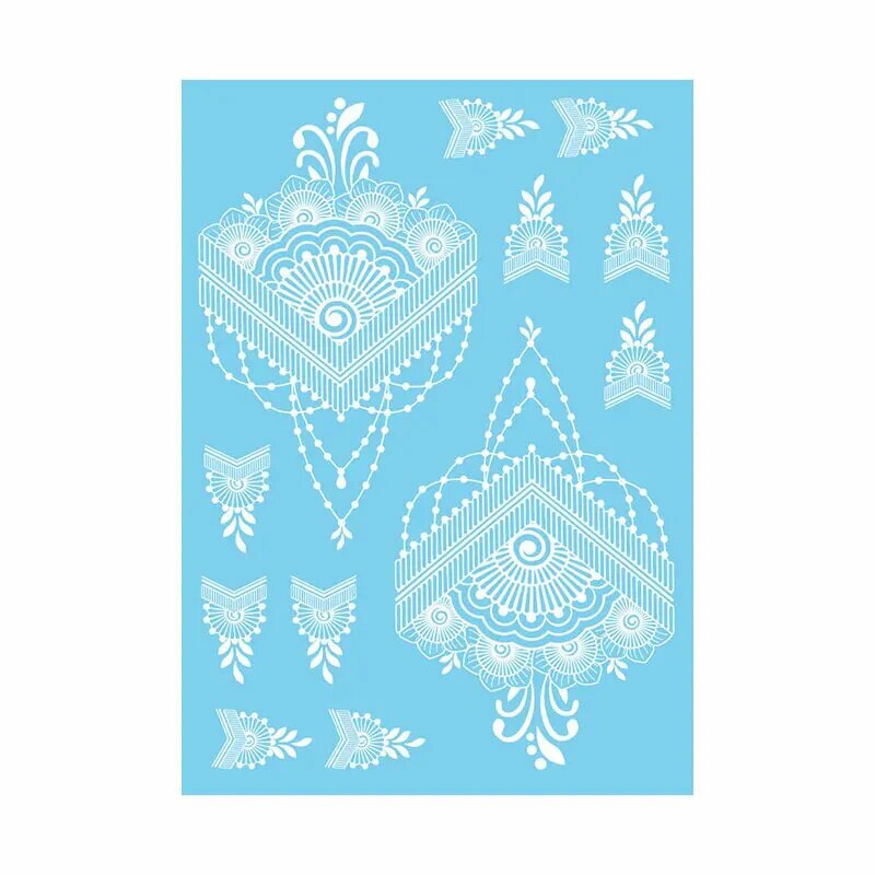 Временные татуировки хной белые J-1427-W