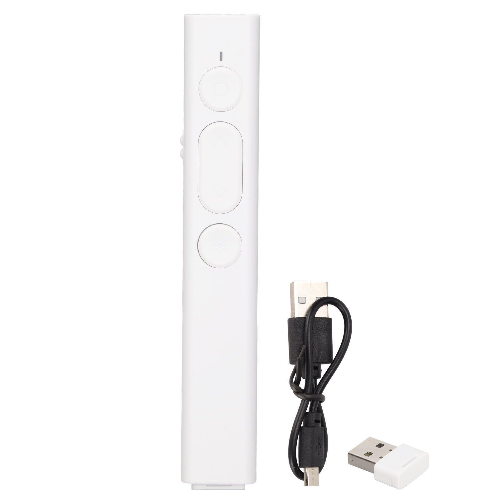 Презентационный кликер, литиевая батарея, зарядка через USB, эргономичный дизайн, низкое излучение, 2,4G, высокая чувствительность, чип-указатель, белый