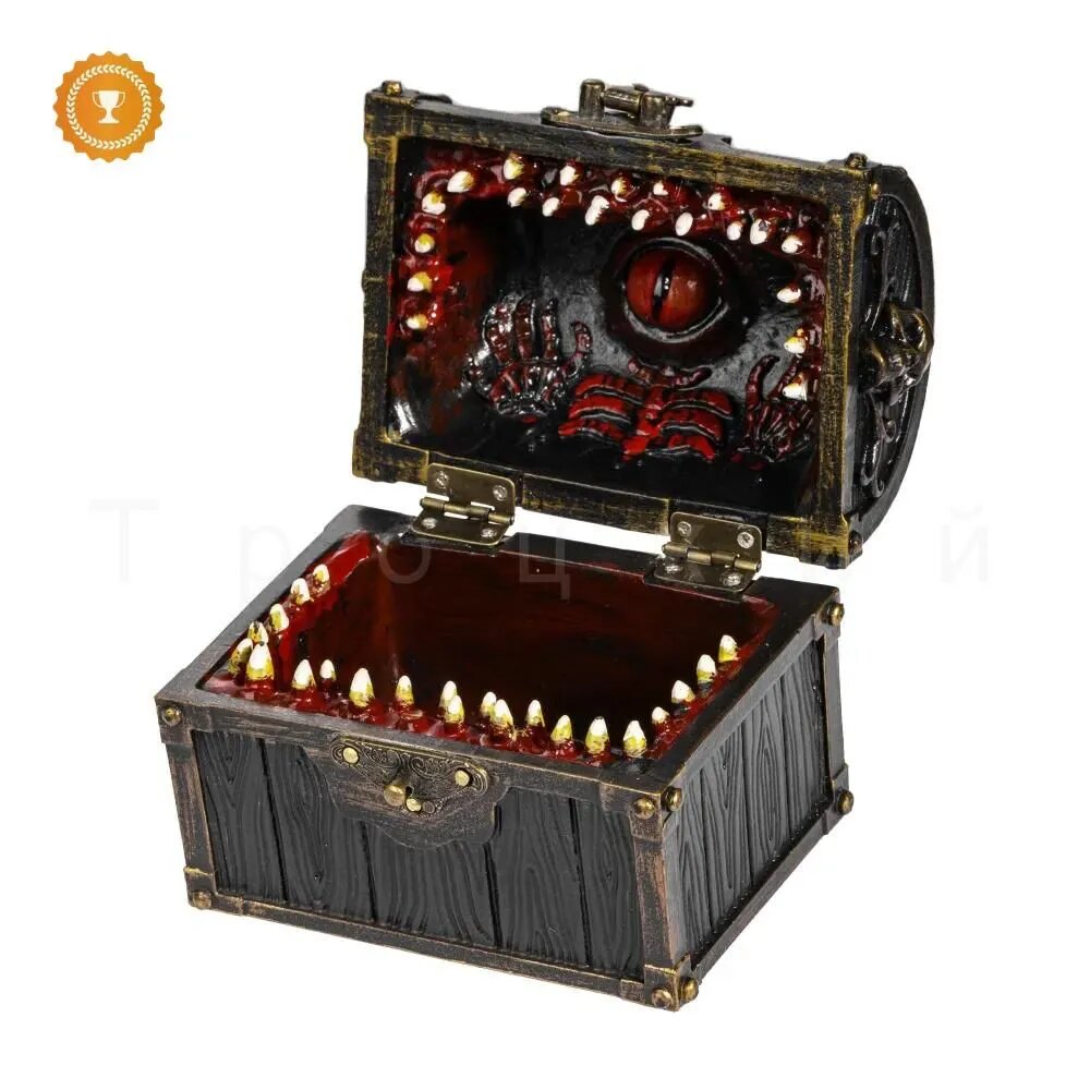 GM Дайсбокс в форме монстра/Кейс для хранения кубиков DnD Коробочка для дайсов ДнД / Коробка для хранения игральных костей