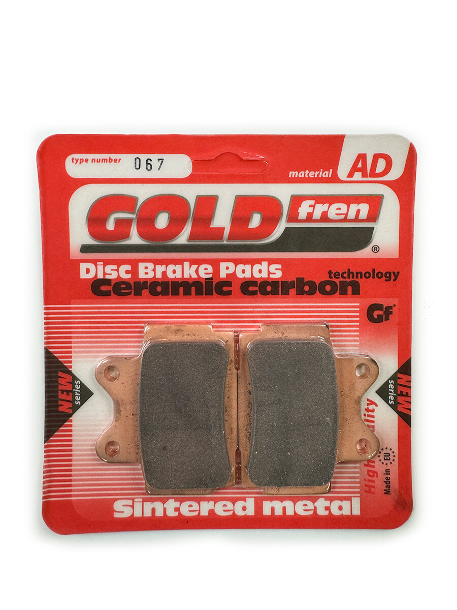 Колодки тормозные GOLDfren 067 AD кросс TRW MCB541, SBS 570, EBC FA 104, Ferodo FDB 386