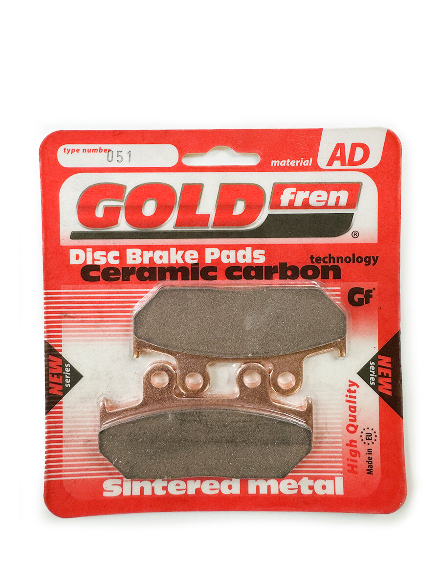 Колодки тормозные GOLDfren 051 AD кросс TRW MCB571, SBS 600, EBC FA 124, Ferodo FDB 452R оригинал