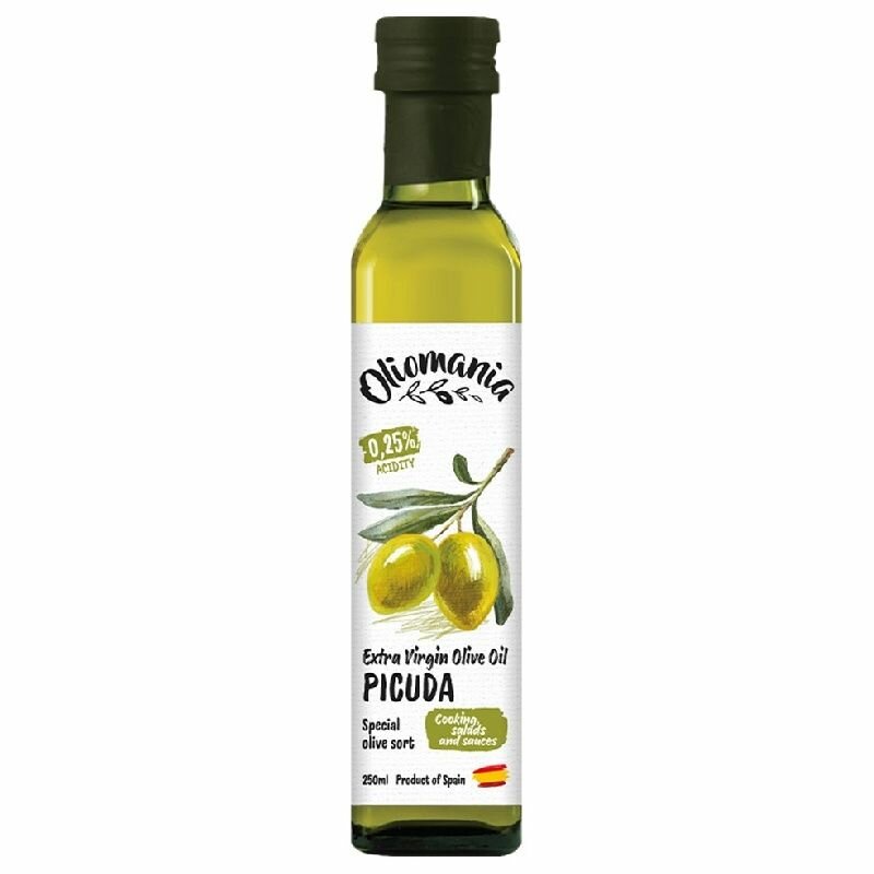 Масло OLIOMANIA Оливковое Extra Virgin "Picuda" /стекло/ 250мл