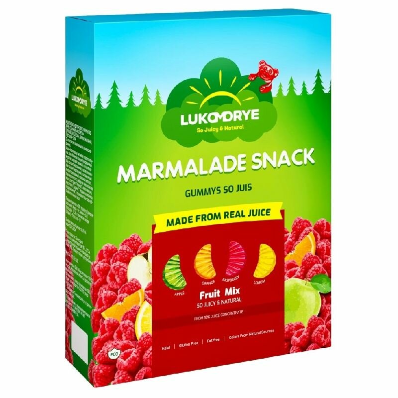 Мармелад LUKOMORYE MARMALADE SNAACK жевательный "Фруктовый перекус" (50гр) /картон/ 250г